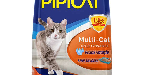 Pipicat 12 kg - Areia Higiênica Multicat para Gatos